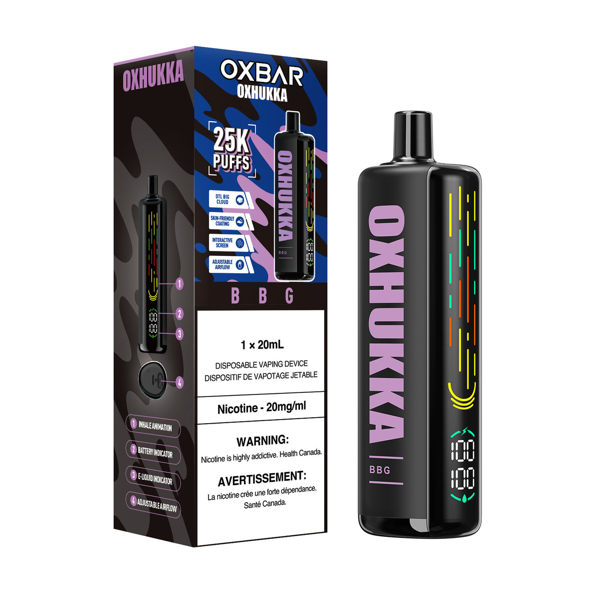 Oxbar Oxhukka Disposable Vapes - 25k - All Flavours – Quality Vapes