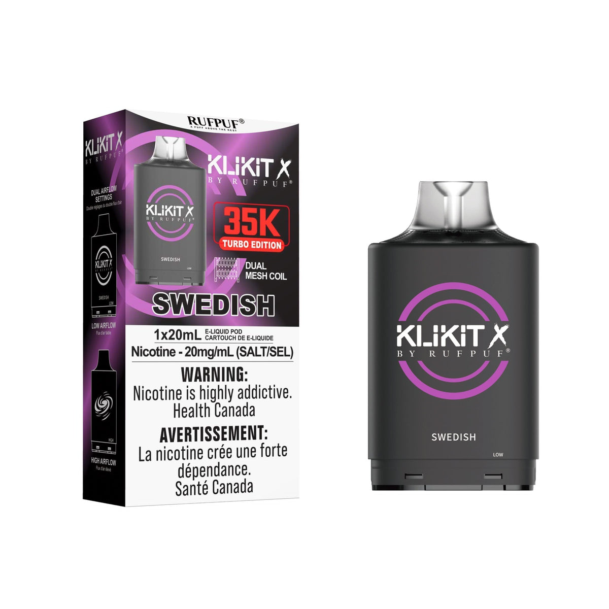 KLIKIT Vape Pods by RufPuf 35K Puffs Disposable – Quality Vapes
