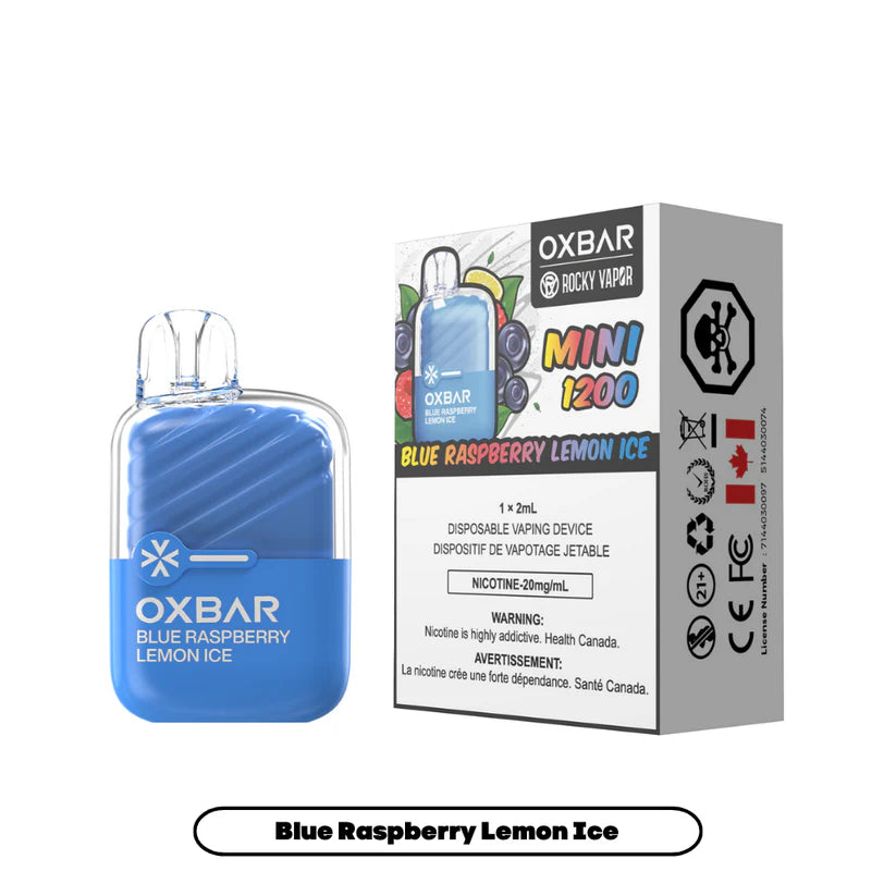 Blue Raspberry Lemon Ice - OXBAR Mini 1200 Disposable Vape – Quality Vapes