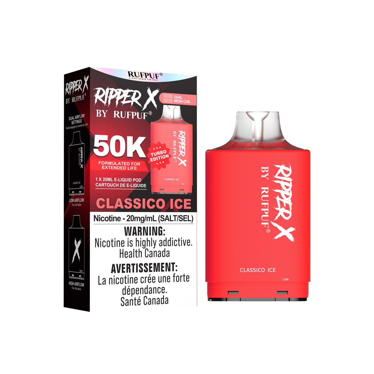 CLASSICO ICE - Ripper X 50k Turbo Pod – Quality Vapes
