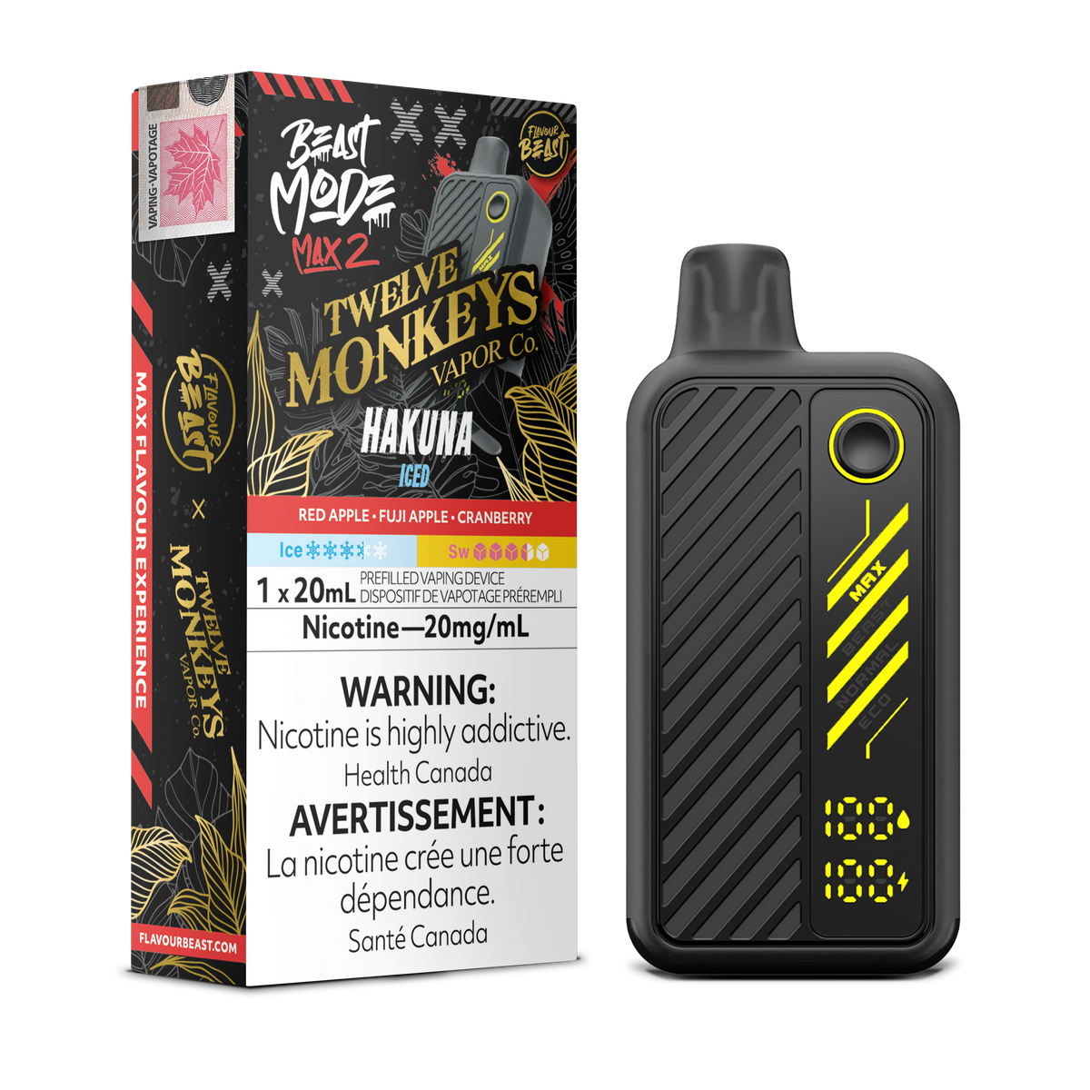Hakuna – Flavour Beast x Twelve Monkeys Disposable Vape – Quality Vapes
