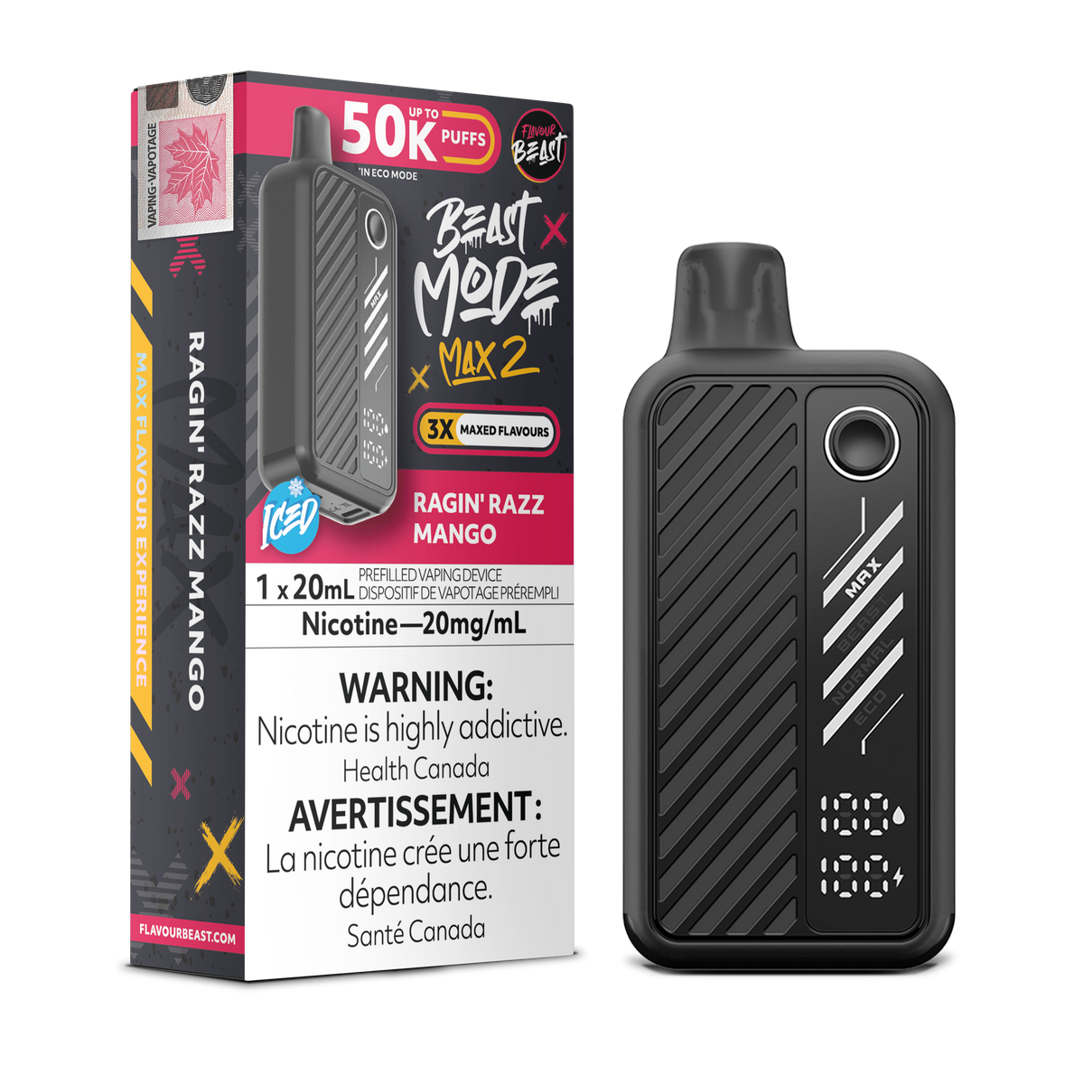 Ragin Razz Mango - Flavour BeastMode Max 2 – Quality Vapes