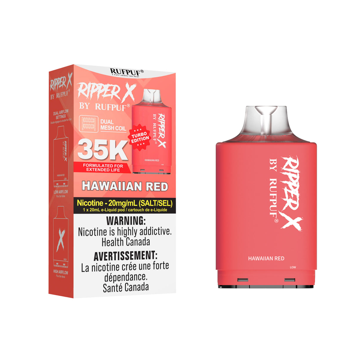 Hawaiian Red - Ripper X 35K Turbo Pod | 35000 Puffs – Quality Vapes