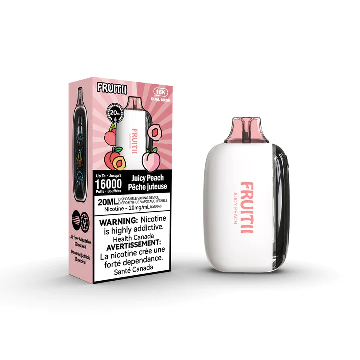 VAPE JETABLE FRUITTI 16K - PÊCHE JUICY – Quality Vapes