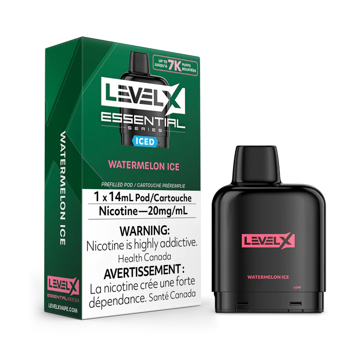 Watermelon Ice Level X Essential Series Pods - 7k Puffs – Quality Vapes