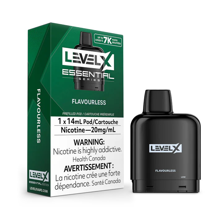 Flavourless Level X Essential Series Pods - 7k Puffs – Quality Vapes