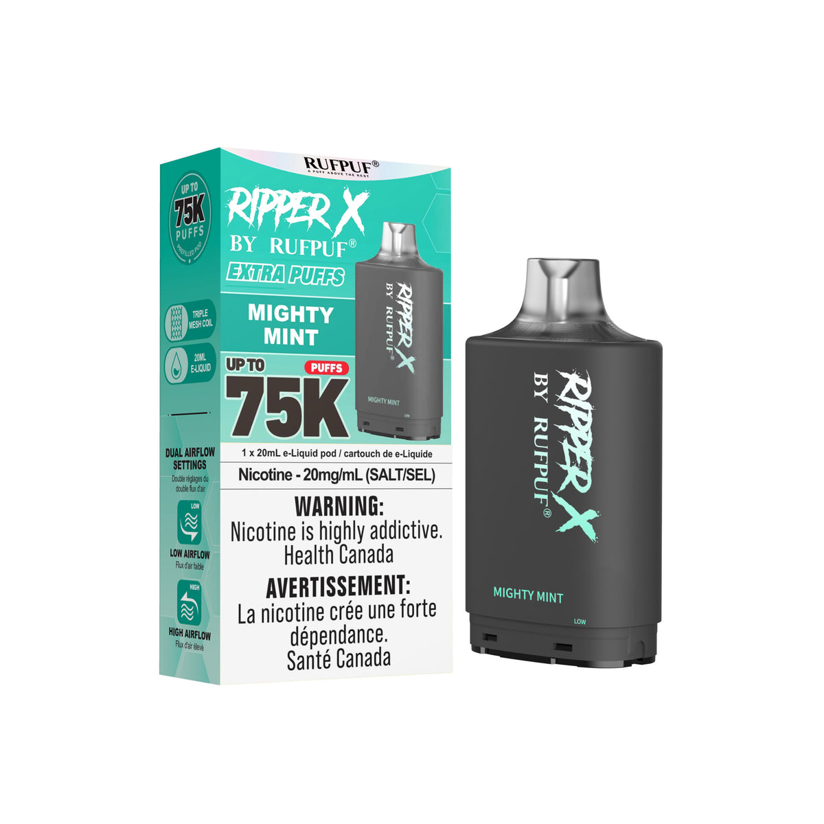 Mighty Mint - Ripper X 75k Puffs Turbo Pod – Quality Vapes