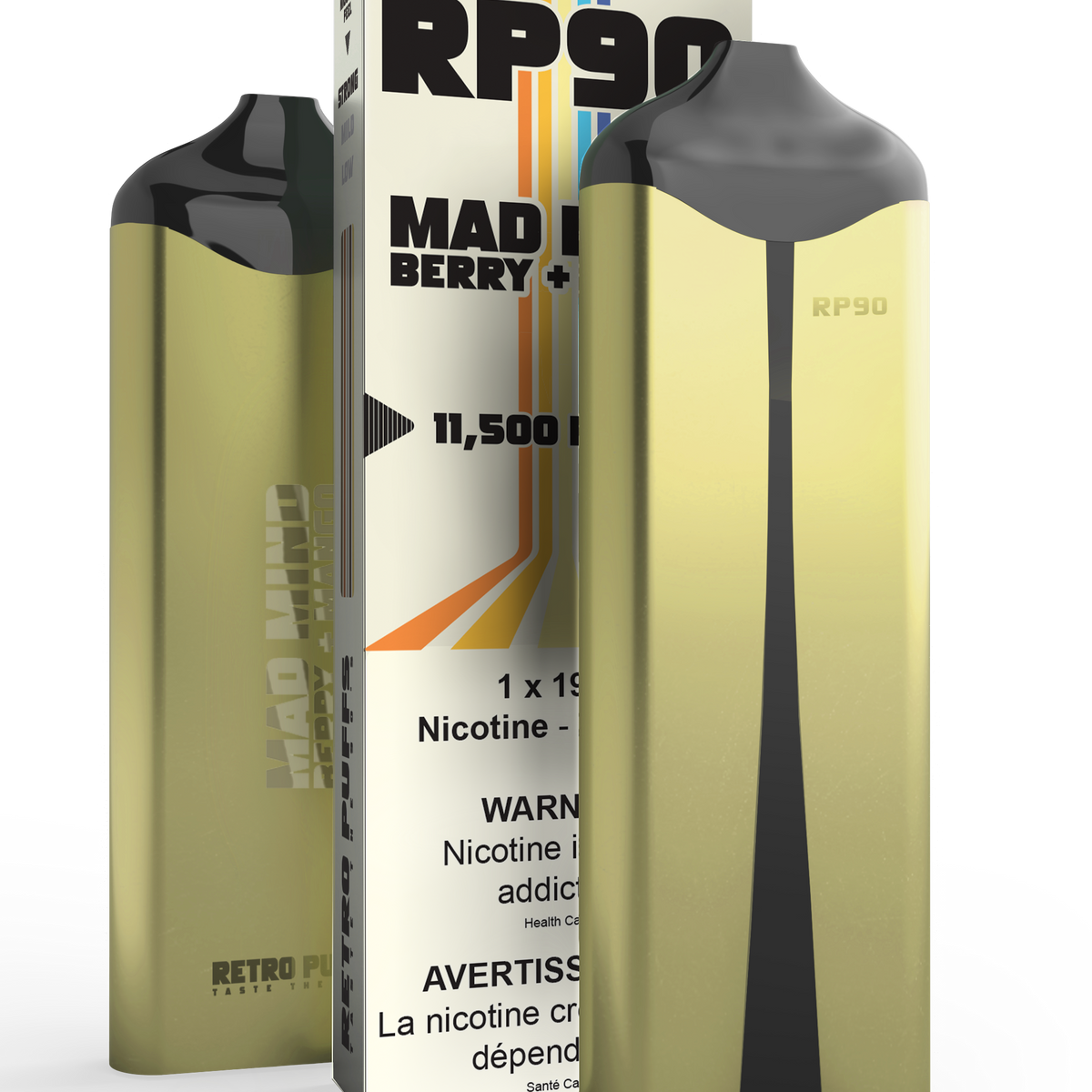 RP90 Disposable Vape Synthetic Mad Mango 11,500 Puffs – Quality Vapes