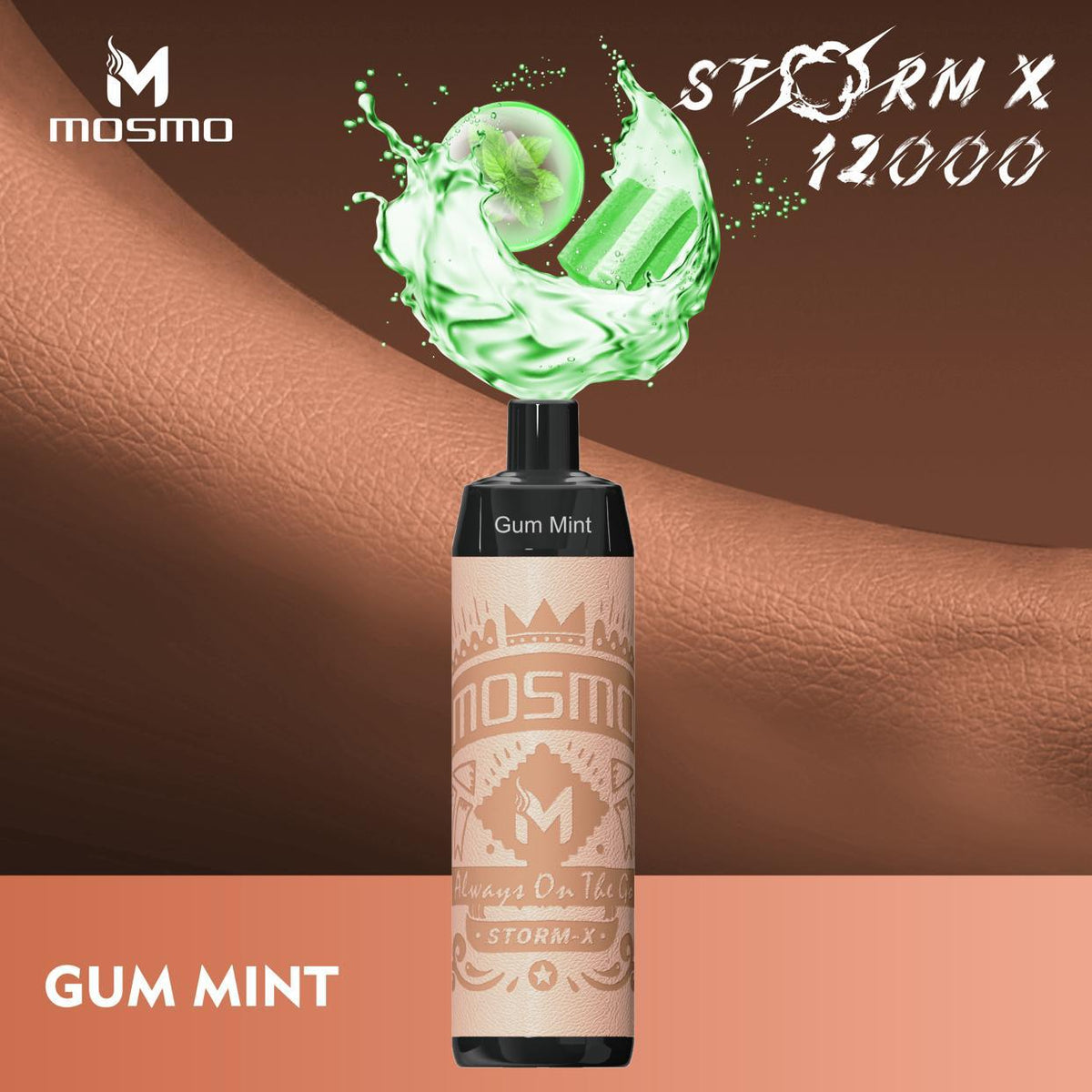 Mosmo STORM X Disposable Shisha Vape - 12k - Gum Mint – Quality Vapes