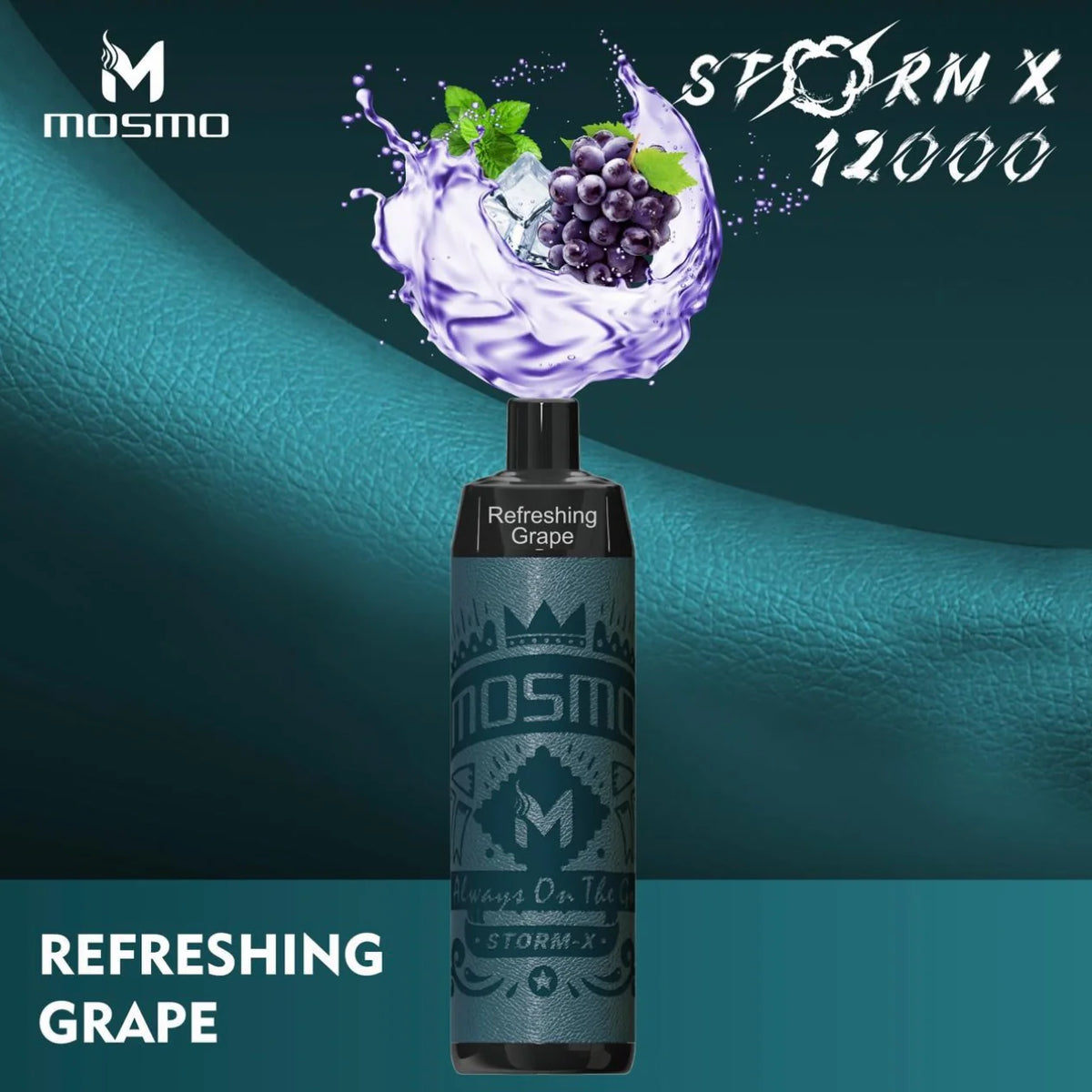 Mosmo STORM X Disposable Shisha Vape - 12k - Refreshing Grape – Quality ...