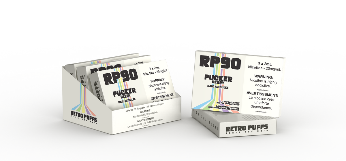 Pucker Berry Retro Puff RP90 Pods Boosted – Quality Vapes