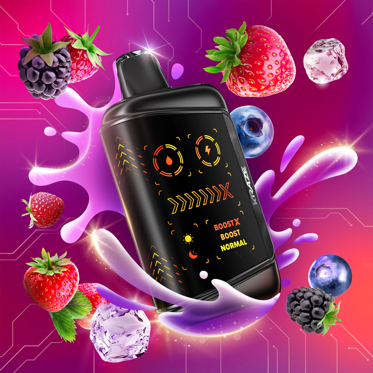 Quad Berry Ice - Kraze Mega X Disposable Vape – Quality Vapes