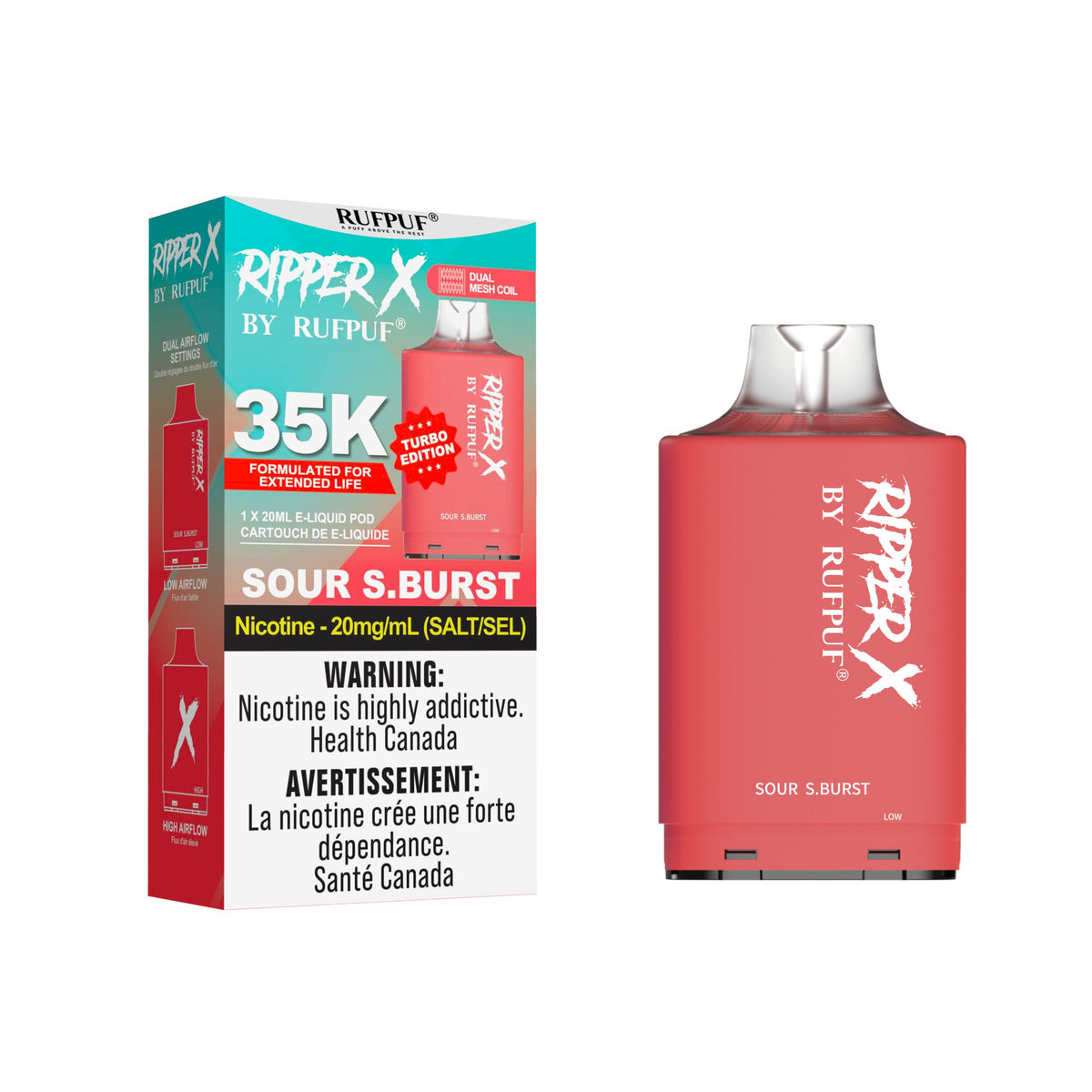 SOUR S.BURST - Ripper X 35k Puffs Turbo Pod – Quality Vapes