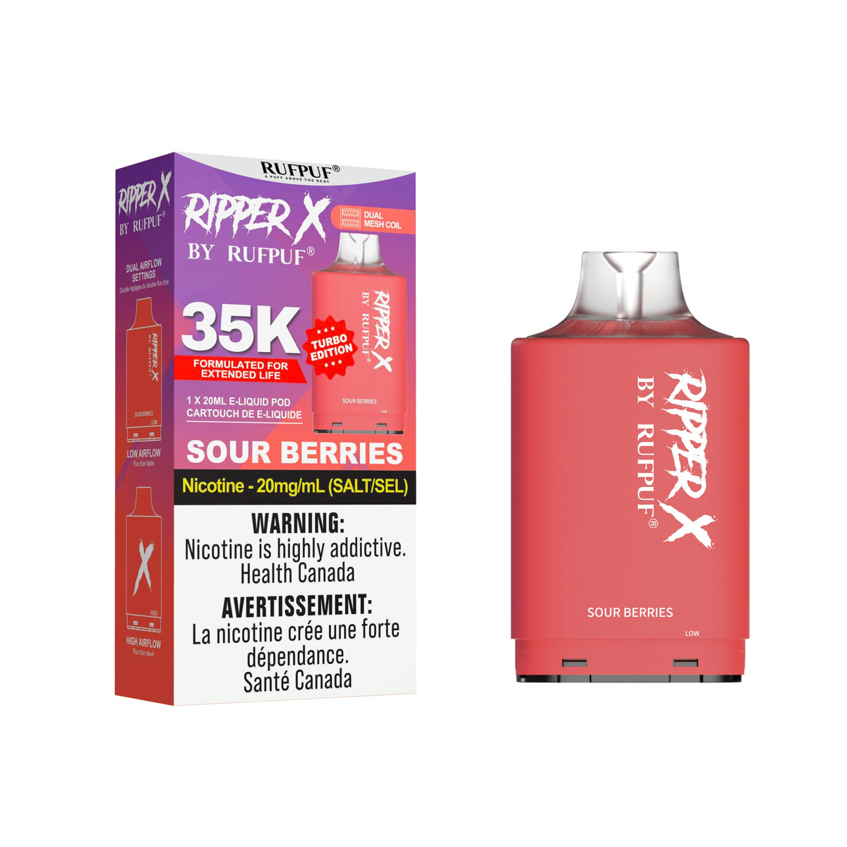 SOUR Berries - Ripper X 35k Puffs Turbo Pod – Quality Vapes