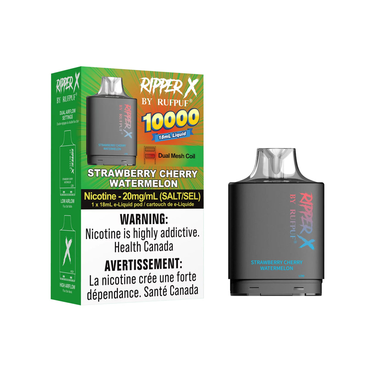 Strawberry Cherry Watermelon Rufpuf Ripper X Pod 10000 Puffs – Quality ...