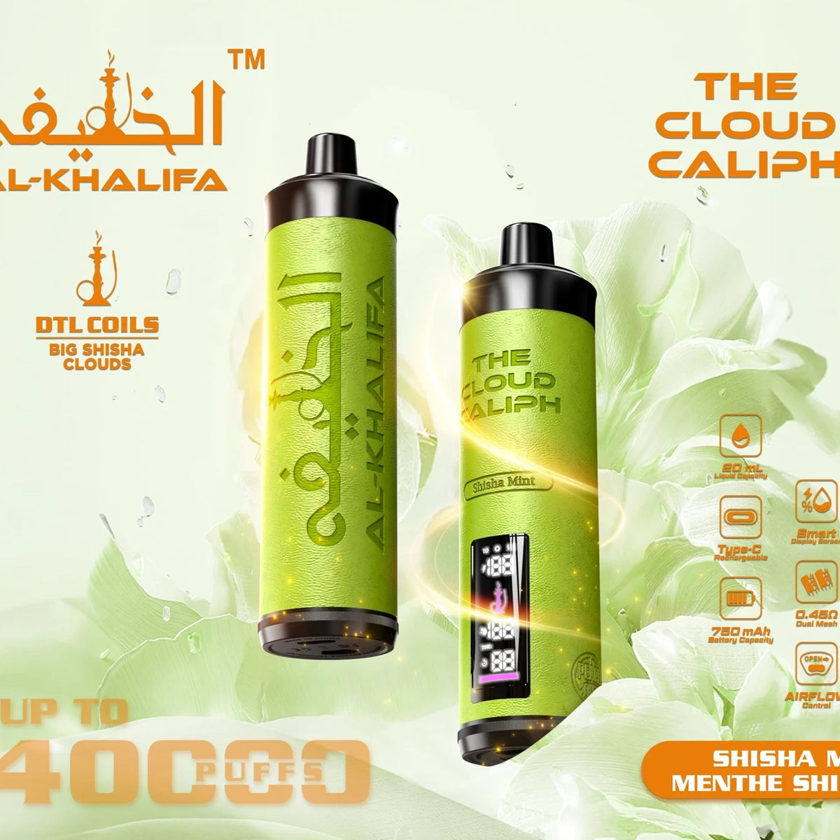 Shisha Mint - Cloud Caliph Al Khalifa – 40k Puff – Quality Vapes