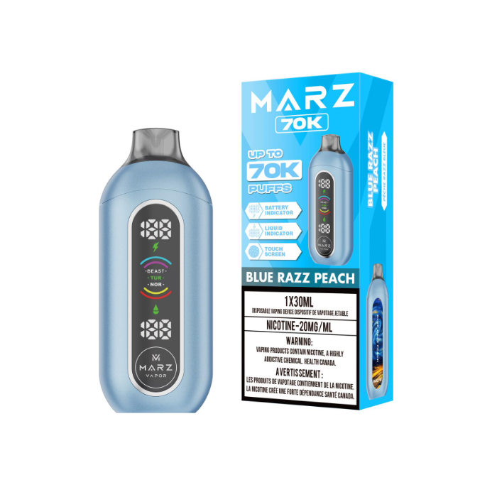 Blue Razz Peach - Marz 70k Disposable Vape – Quality Vapes