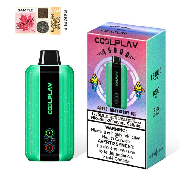 COOL PLAY 15000 PUFFS JETABLES - GLACE POMME-CANNEBERGE – Quality Vapes