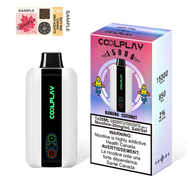 COOL PLAY 15000 PUFFS JETABLES - BANANE COCO – Quality Vapes