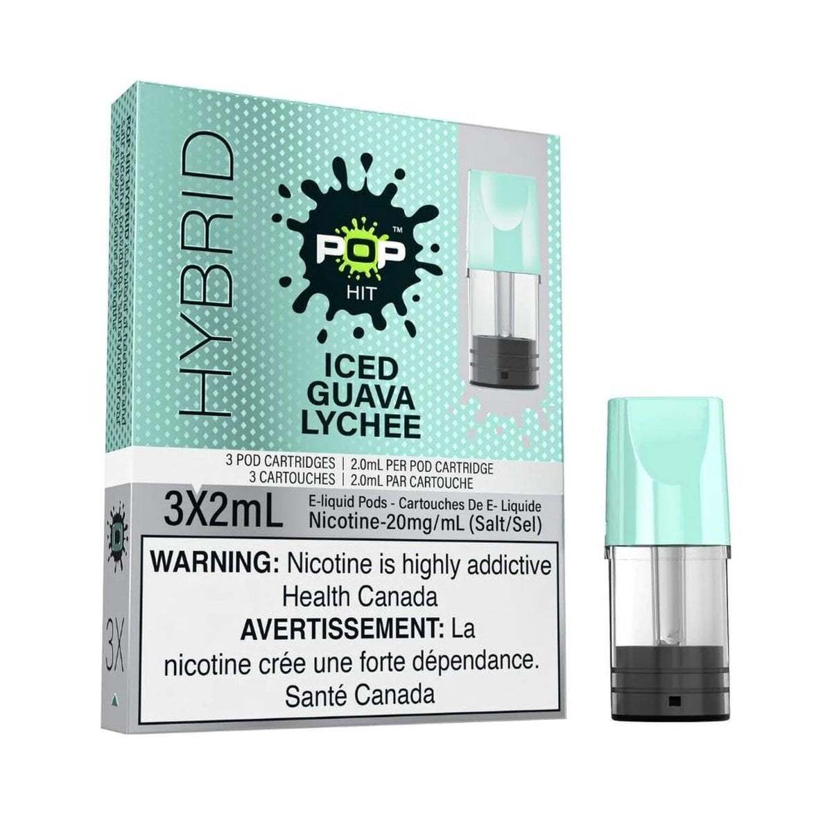 ICED GUAVA LYCHEE - POP HIT HYBRID PODS – QualityVapesLondon